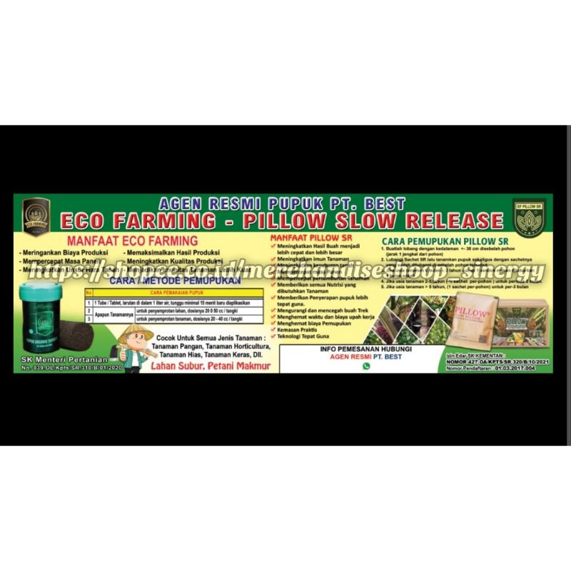 Jual SPANDUK KOMBINASI ECO FARMING - PILLOW SLOW RELEASE TERBARU #02 ...