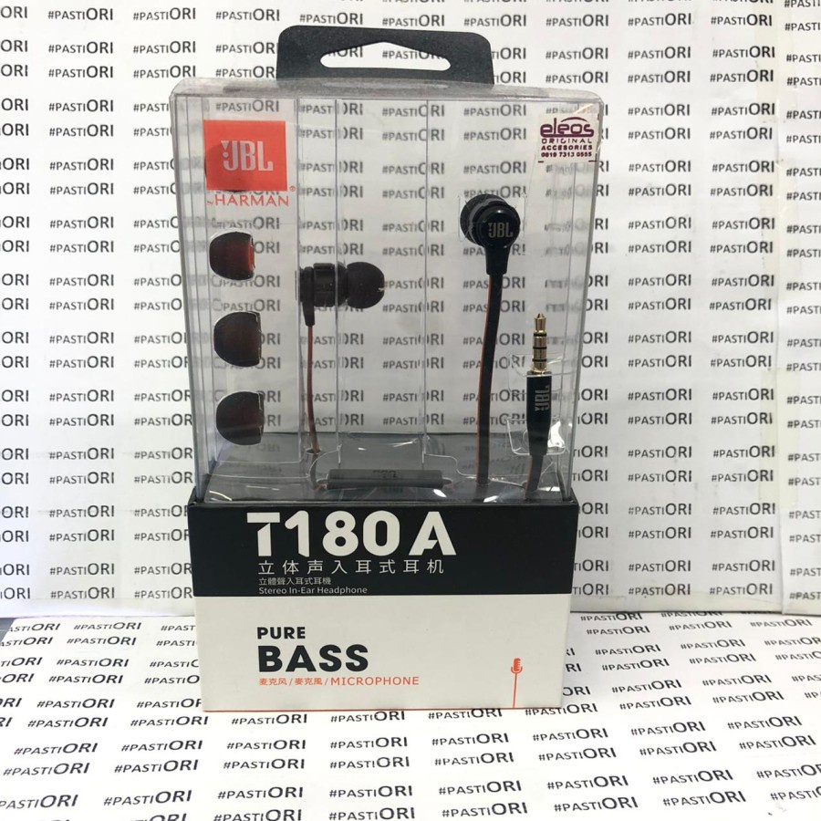 Jual JBL T180A Earphone Headset Original | Shopee Indonesia