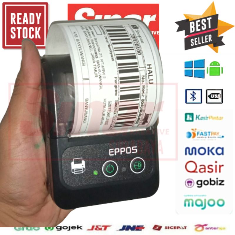Jual PRINTER BLUETOOTH THERMAL 58MM EPX583 V2 CETAK RESI DAN STRUK MINI KASIR PORTABLE PPOB ...