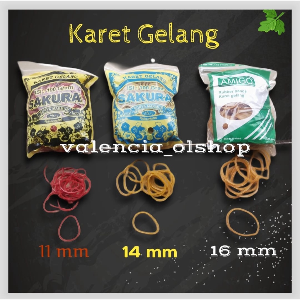 Jual KARET MENTAH KUNING KARET MERAH KECIL KARET HIJAU BESAR GELANG RUBBER IKAT SAYUR 11MM,14MM ...