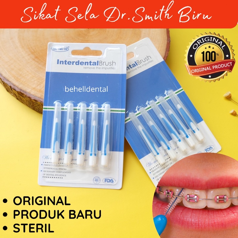 Jual 1Pack SIKAT SELA GIGI DR SMITH BIRU ISI 5 DENGAN TUTUP ...