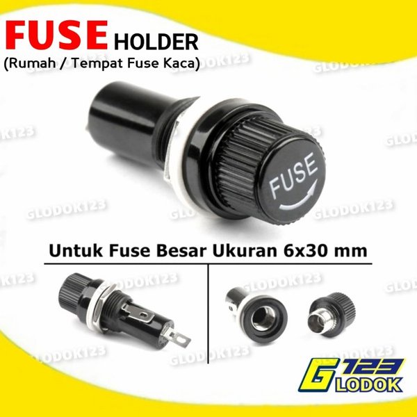 Jual Fuse Holder Kecil Besar Panel Box Rumah Tempat Sekring 5x20 6x30 ...
