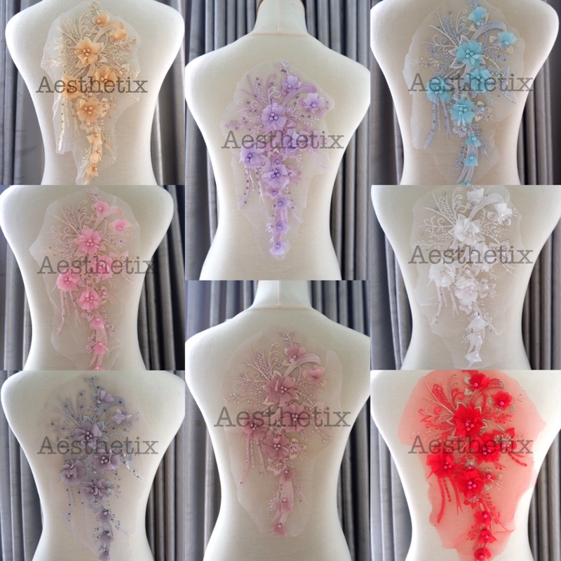 Jual Embroidery Bunga Patch Bordir Lace Bordir 3d Renda Tempelan Baju ...