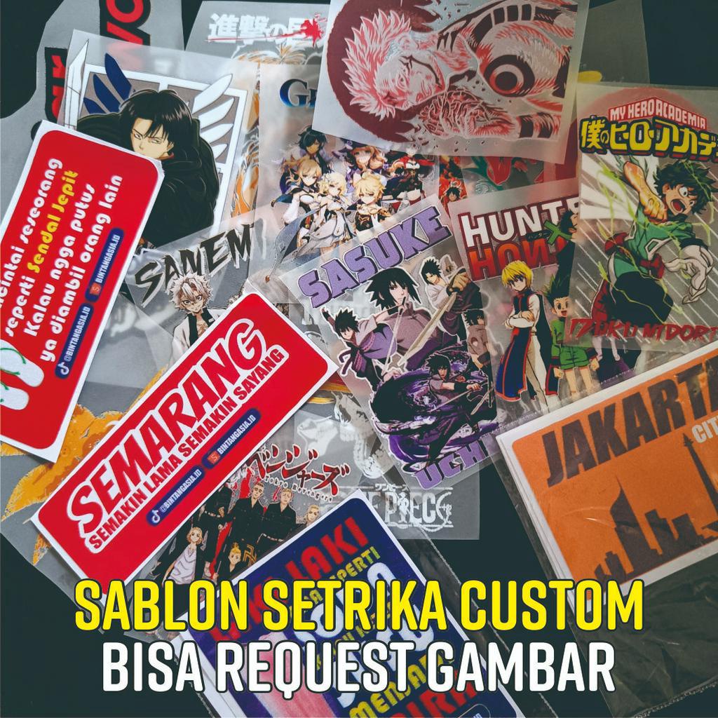 Jual BA144 Custom Sticker Sablon Setrika Untuk Di Kaos atau Kain - Bisa ...