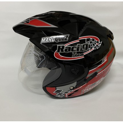 Jual Helm JP 7 SNI Dewasa Motif Dua Kaca - Double Visor (Merah ...
