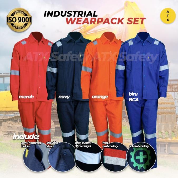 Jual Wearpack safety model setelan baju + celana ATX / werpak / wearpak ...