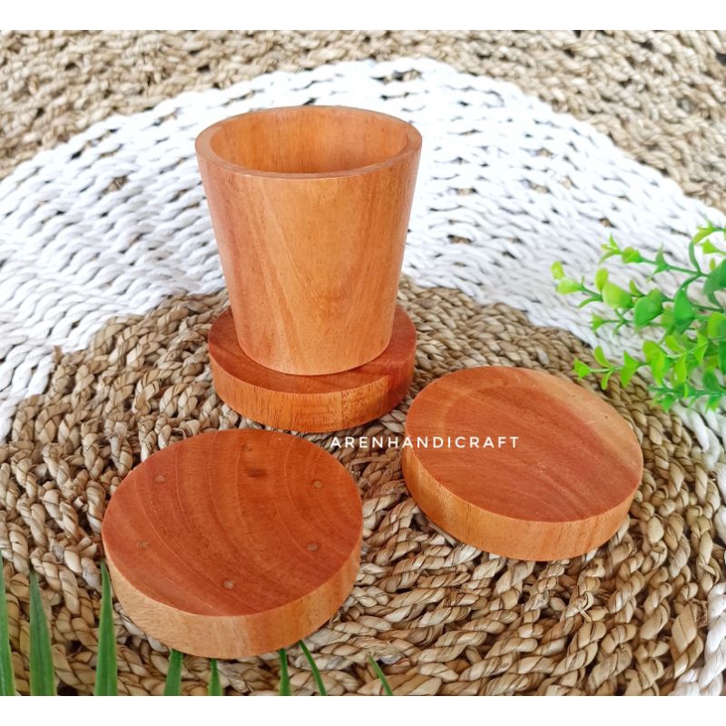 Jual ARENHANDICRAFT coaster bulat dm 7-8cm | Shopee Indonesia