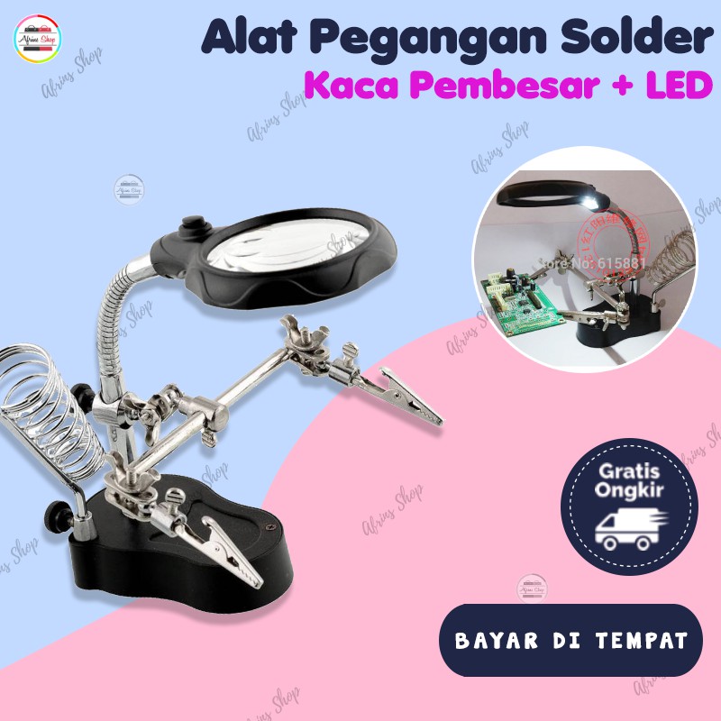 Jual Alat Pegangan Solder Helping Hand dan Kaca Pembesar Stand Solder ...