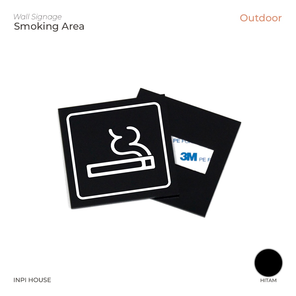 Jual sign system smoking allowed - sign board area merokok - acrylic ...