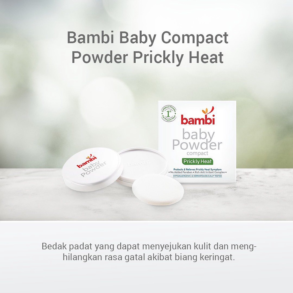 Jual BAMBI Baby Compact Powder | Prickly Heat Bedak Padat Bayi | Shopee ...