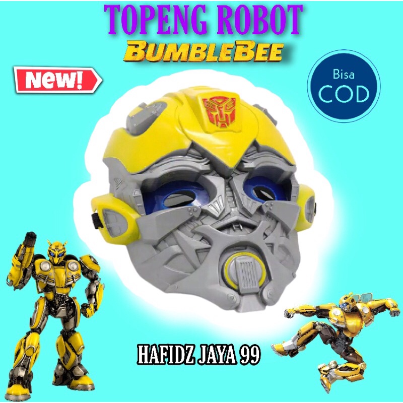 Jual TOPENG LED /MASK LEDROBOT TRANSFORMERS BUMBLEEBEE LAMPU DAN MUSIK /TOPENG ROBOT BISA NYALA ...