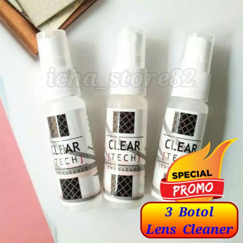 Jual (3 botol x 30ml) Cairan pembersih Lensa kacamata Spray lens ...
