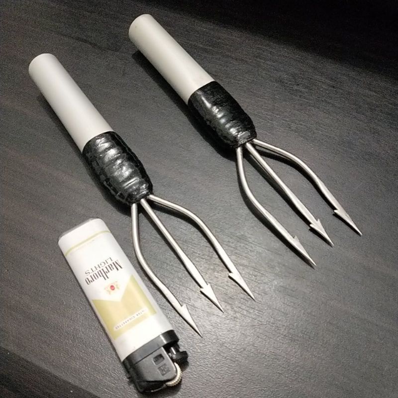 Jual (MATA TEBAL) TOMBAK IKAN/SERAMPANG IKAN MATA TIGA STAINLESS STEEL ...