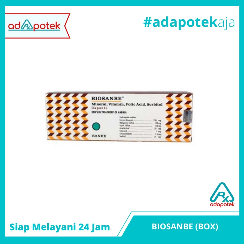 Jual BIOSANBE BOX 100 KAPSUL | Shopee Indonesia