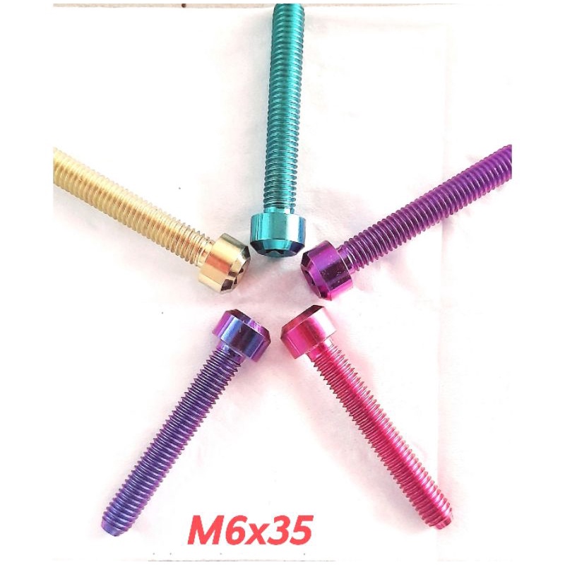 Jual Baut Titanium Cvt Matic M6x35 / Drat 10 * 3,5cm Original Titanium ...