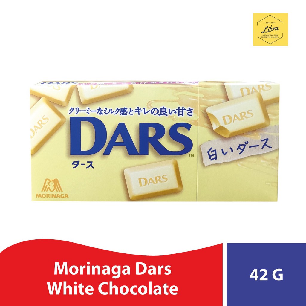 Jual Morinaga Dars White Chocolate/ coklat putih jepang 42 gr | Shopee Indonesia