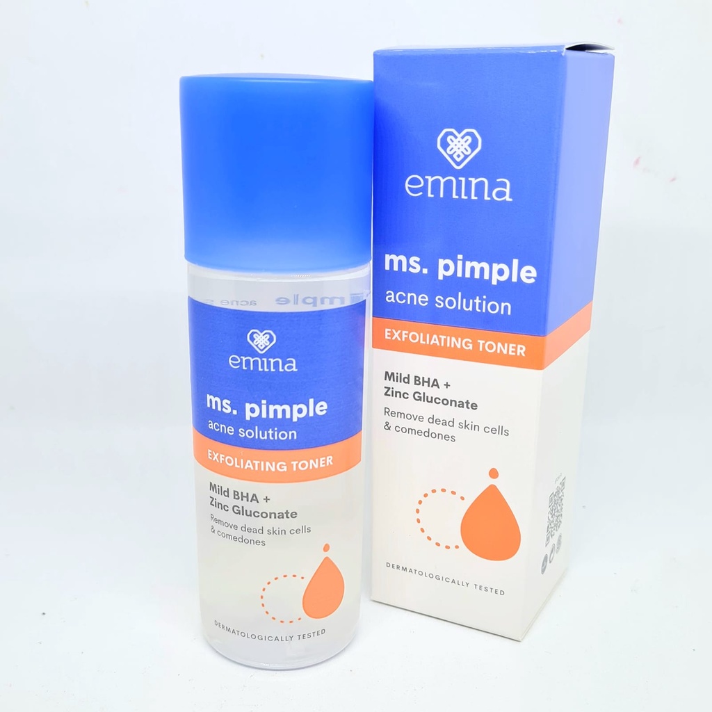 Jual EMINA Ms Pimple Acne Solution Exfoliating Toner 100ml | Shopee ...
