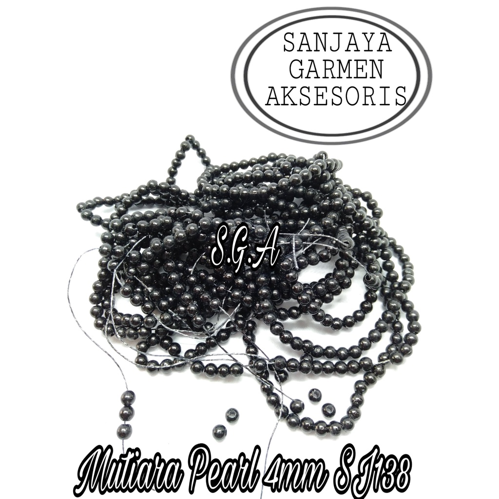 Jual Mote Ringan / Manik Ringan / Mutiara Ringan Sintetis / Manik Mutiara Bulat 4mm / Mutiara ...