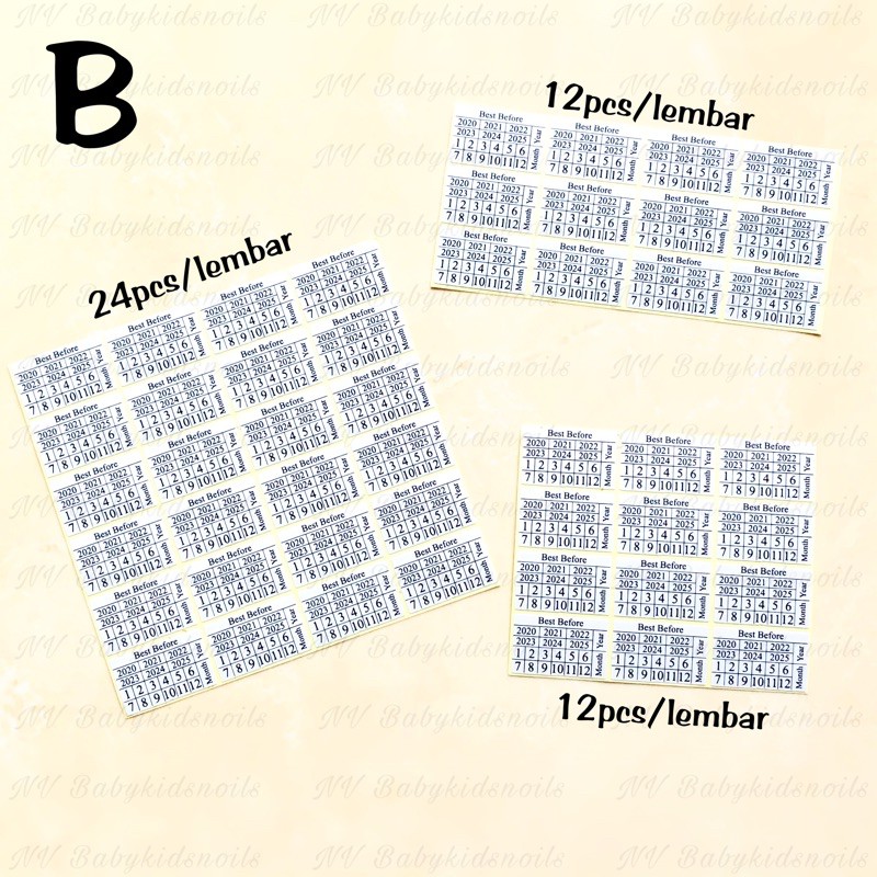 Jual BEST BEFORE LABEL / BEST BEFORE STICKER / STIKER EXPIRE DATE ...