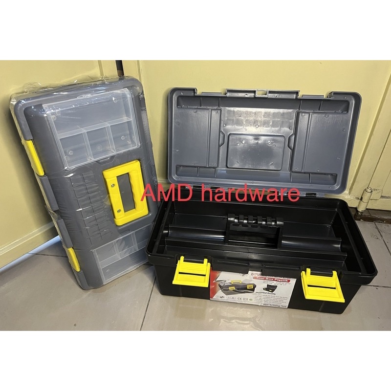 Jual TOOL BOX PLASTIK 17" & 16" TOOLBOX KIT SET KOTAK PENYIMPANAN ...