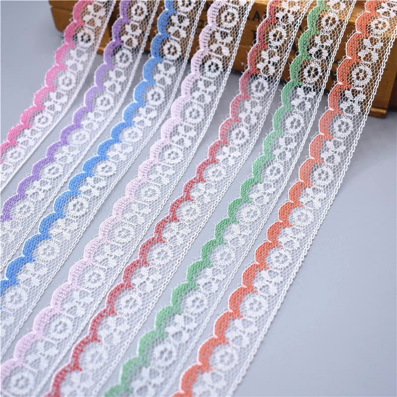 Jual AFRICAN Color Edge Embroidered Lace Ribbon 18mm (per meter ...