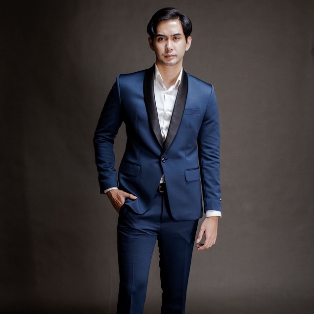 Jual Setelan Jas Celana & Rompi Pria Tuxedo Navy Lapel Hitam - GOLDY ...