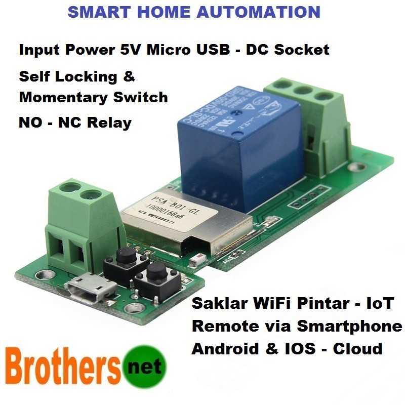 Jual Sonoff Smart Switch Input DC 5V Micro USB - Saklar WiFi Cloud NO ...