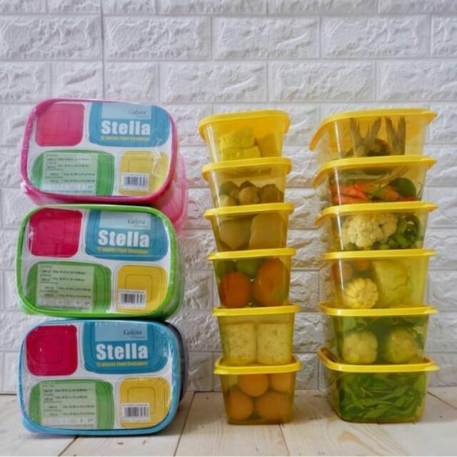 Jual Calista STELLA Set 12 pcs/Food Container Plastik/Toples Plastik ...