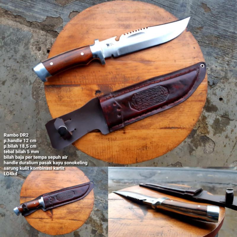 Jual PISAU SURVIVAL / PISAU HUNTING / PISAU RAMBO DR SINGEL | Shopee ...