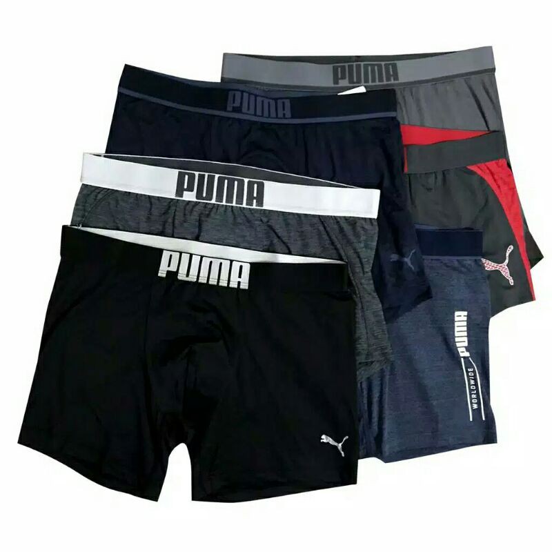 Jual Boxer Puma Original Branded ( Paket Isi 3 Pcs ) Warna Mix | Shopee ...