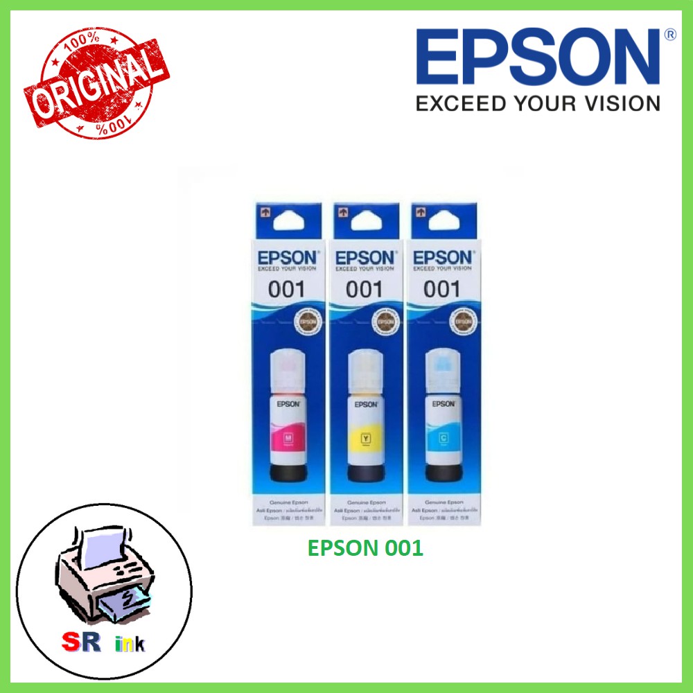 Jual Tinta Epson 001 Color Original | Shopee Indonesia