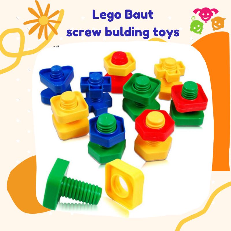 Jual Mainan Edukasi SCREW BUILDING TOYS Tebal, Mainan Bongkar Pasang ...