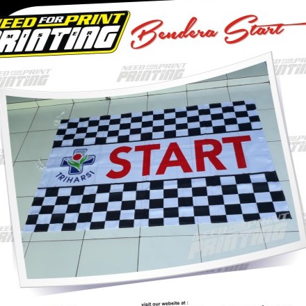 Jual Bendera Start dg Logo usaha anda untuk acara jalan sehat CFD Pawai ...