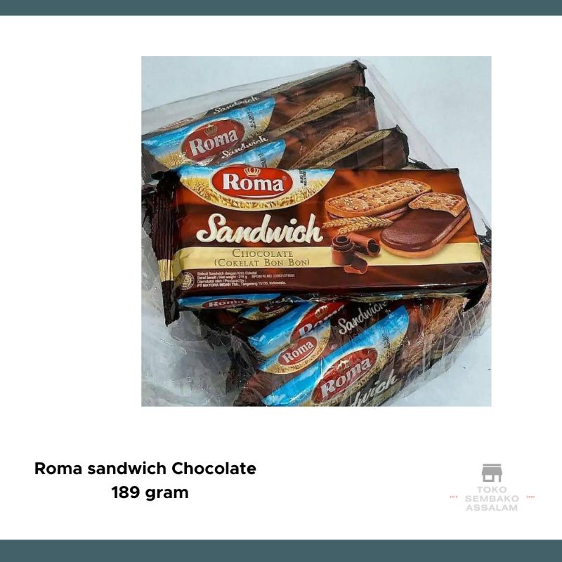 Jual roma sandwich chocolate 189 gram / roma sandwich coklat | Shopee ...