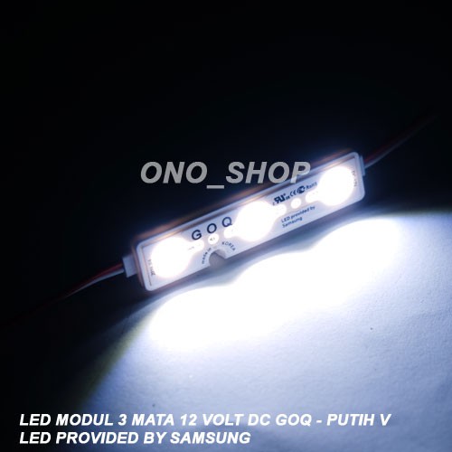 Jual Led Modul 3 Mata 12 Volt DC GOQ - Putih - Led Provided by Samsung ...