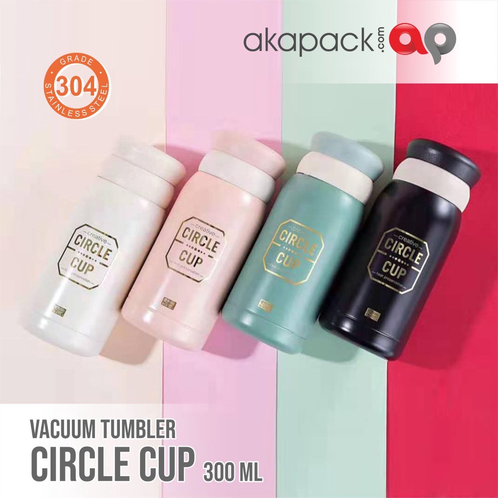 Jual CIRCLE CUP VACUUM TUMBLER TERMOS AIR PANAS DINGIN 300ml | Shopee ...