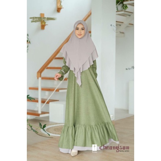 Jual cheongsam mom dresa only by kyana hijab (original) | Shopee Indonesia
