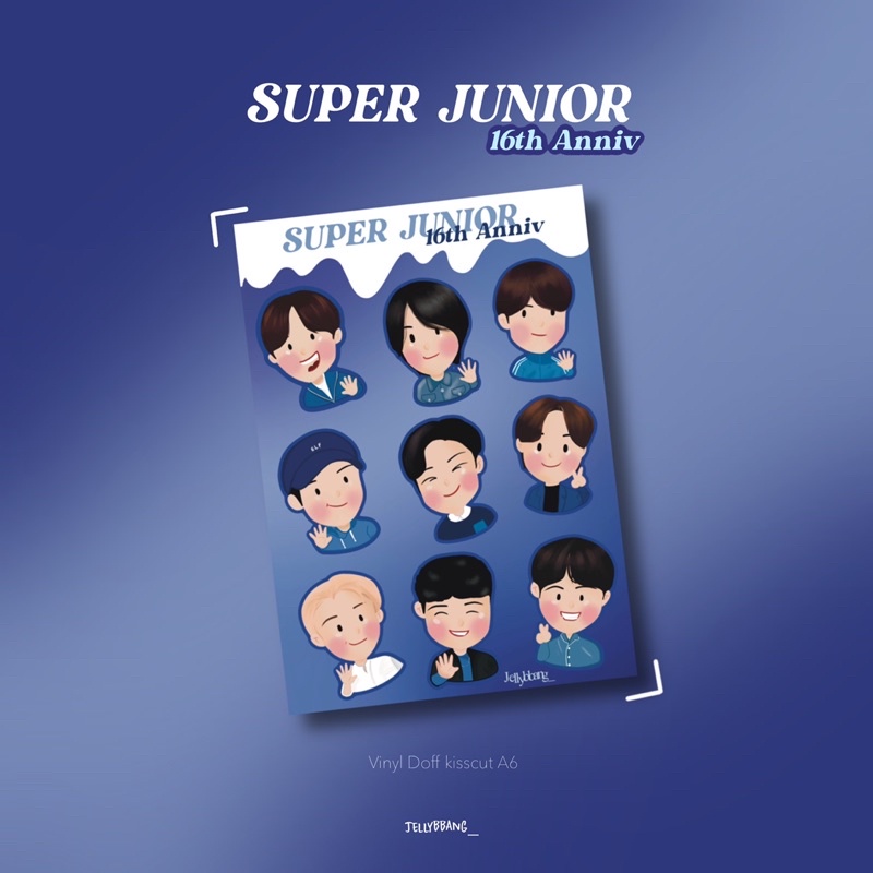 Jual SUPER JUNIOR 16th ANNIVERSARY STICKERS | stiker kpop| leeteuk ...