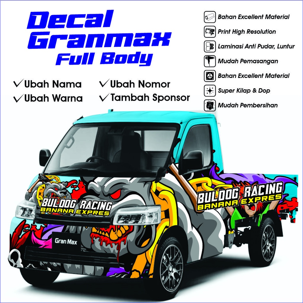 Jual DECAL STIKER GRANMAX PICKUP FULL BODY - BRANDING GRANMAX PICKUP ...