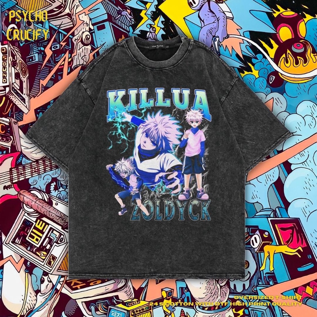 Jual Psycho Crucify "Killua Zoldyck" Oversized T-Shirt | Stone Wash ...