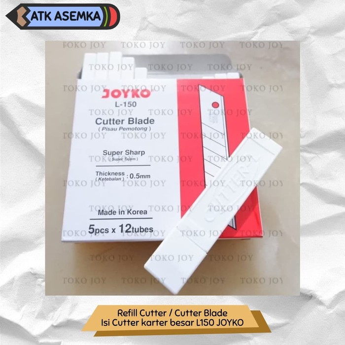 Jual Refill Cutter / Cutter Blade/ Isi Cutter karter besar L150 JOYKO ...