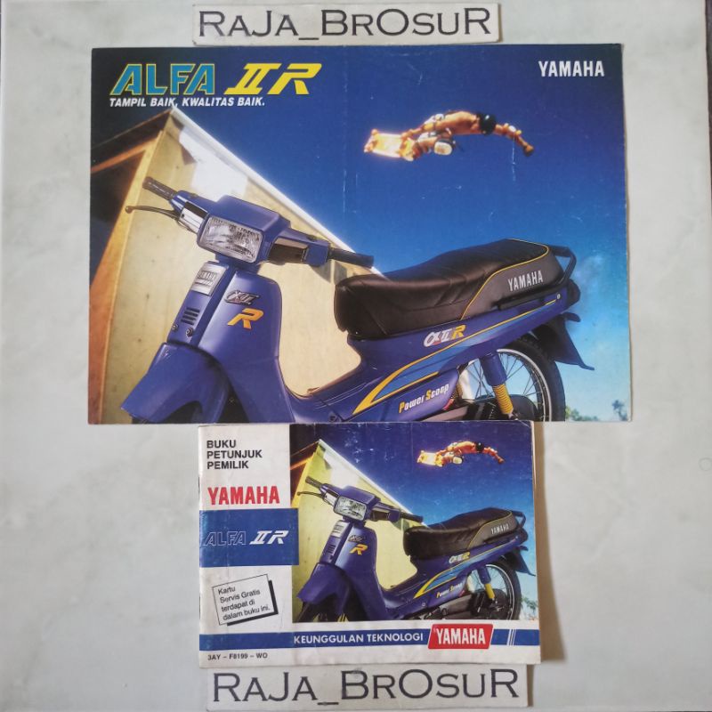 Jual Buku petunjuk pemilik/Manual book + Poster brosur katalog Yamaha Alfa IIR/Alfa2R 1991 1Set ...