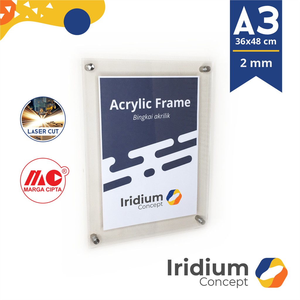 Jual Mount dinding akrilik wall acrylic A3 custom bingkai figura frame ...