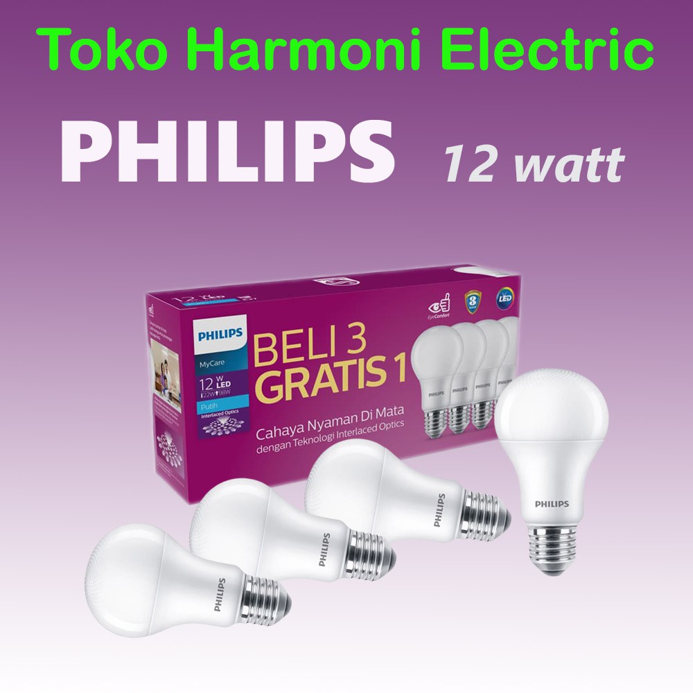 Jual Lampu Philips Led 12 Watt Promo Multipack MyCare Bulb 12w beli 3 Gratis 1 | Shopee Indonesia