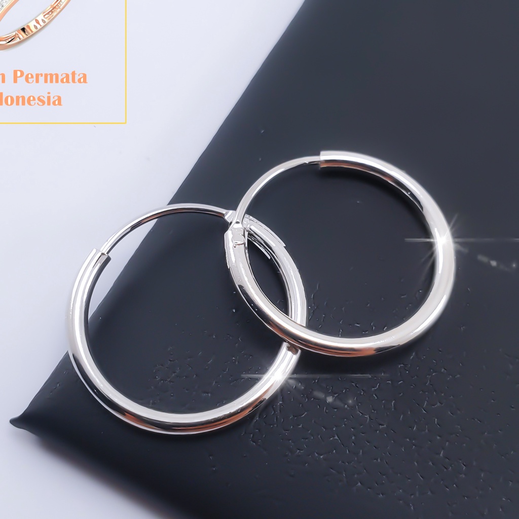 Jual Anting Clip Lingkaran Polos Cantik Warna Silver Dan Gold | Shopee ...