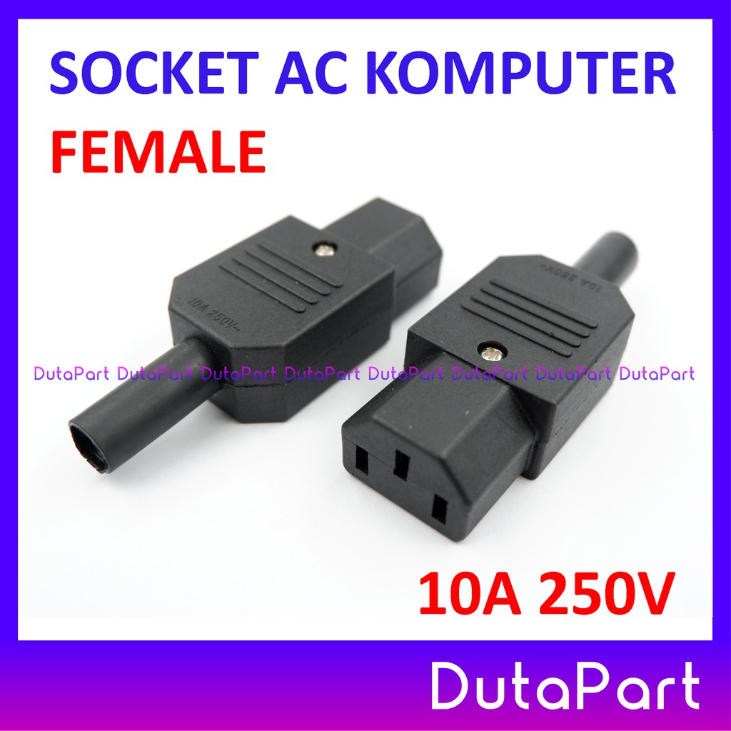 Jual Socket AC FEMALE Komputer PC CPU Colokkan Jack Betina Power 10A ...