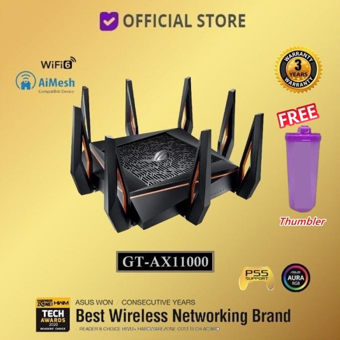 Jual Asus Rog Rapture Gt-Ax11000 Tri-Band Gaming Wifi 6 Router Gt ...