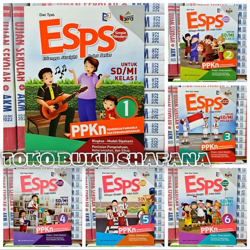 Jual Original Buku ESPS PPKN Kelas 1 2 3 4 5 6 SD K13 Edisi Revisi Penerbit Erlangga | Shopee ...