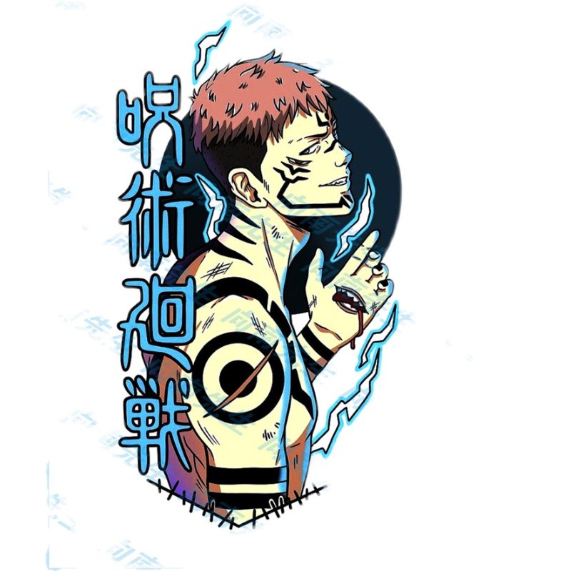 Jual Anime Jujutsu Kaisen Tattoo Stickers Itadori Yuji Gojo Satoru ...