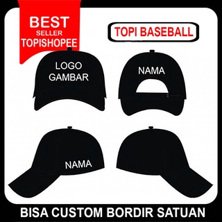 Jual TOPI GRATIS BORDIR TULISAN LOGO CUSTOM JENIS TOPI BASEBALL SATUAN ...